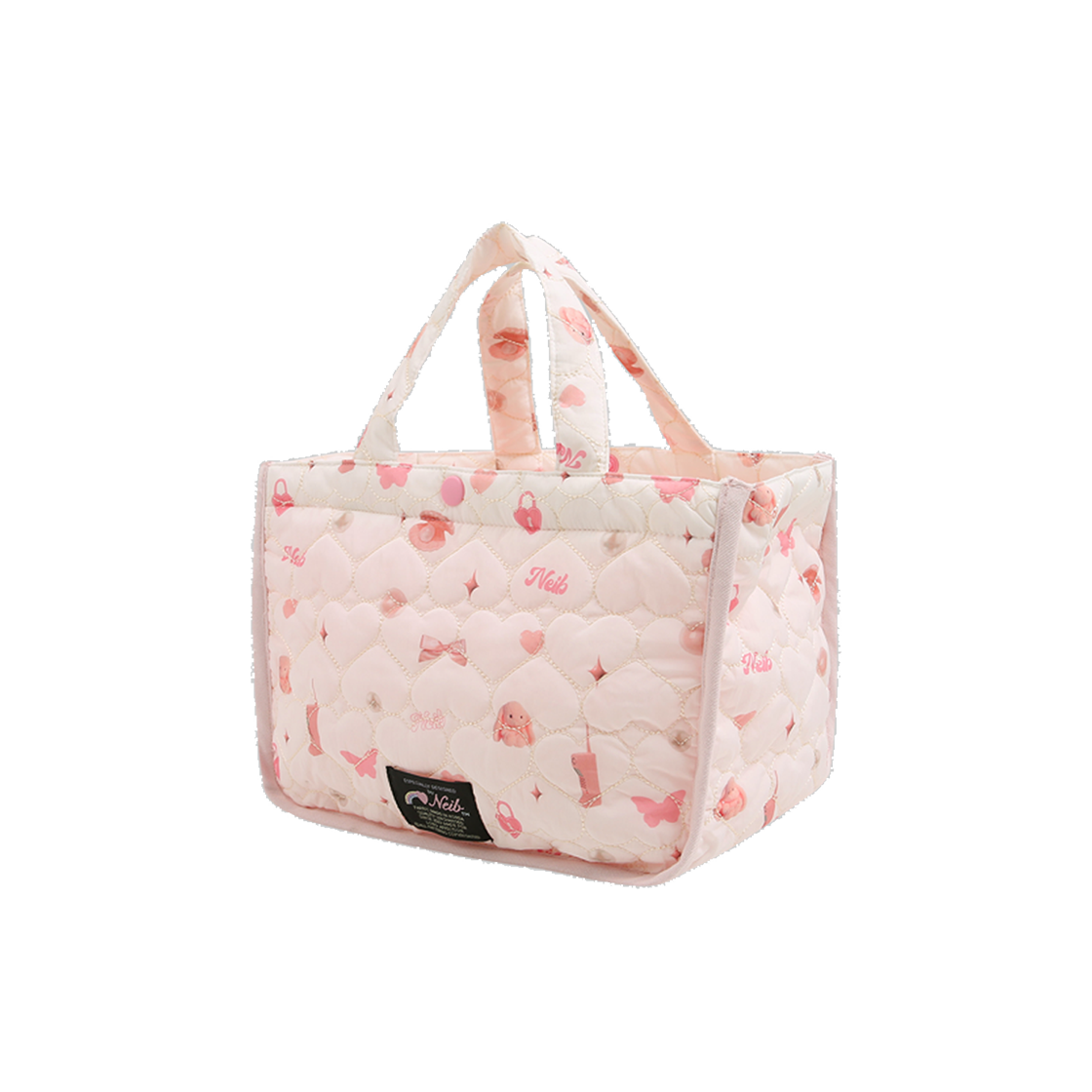 네이비 3온스 하트 퀼팅 미니 백 핑크 | Neib | KREAM