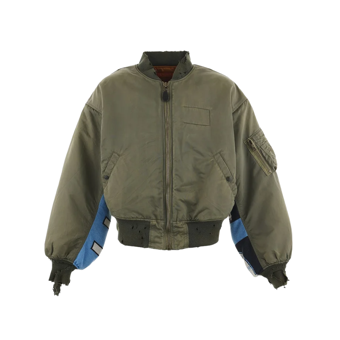 세인트 마이클 데미지 MA-1 자켓 카키 - 24AW | Saint Mxxxxxx | KREAM