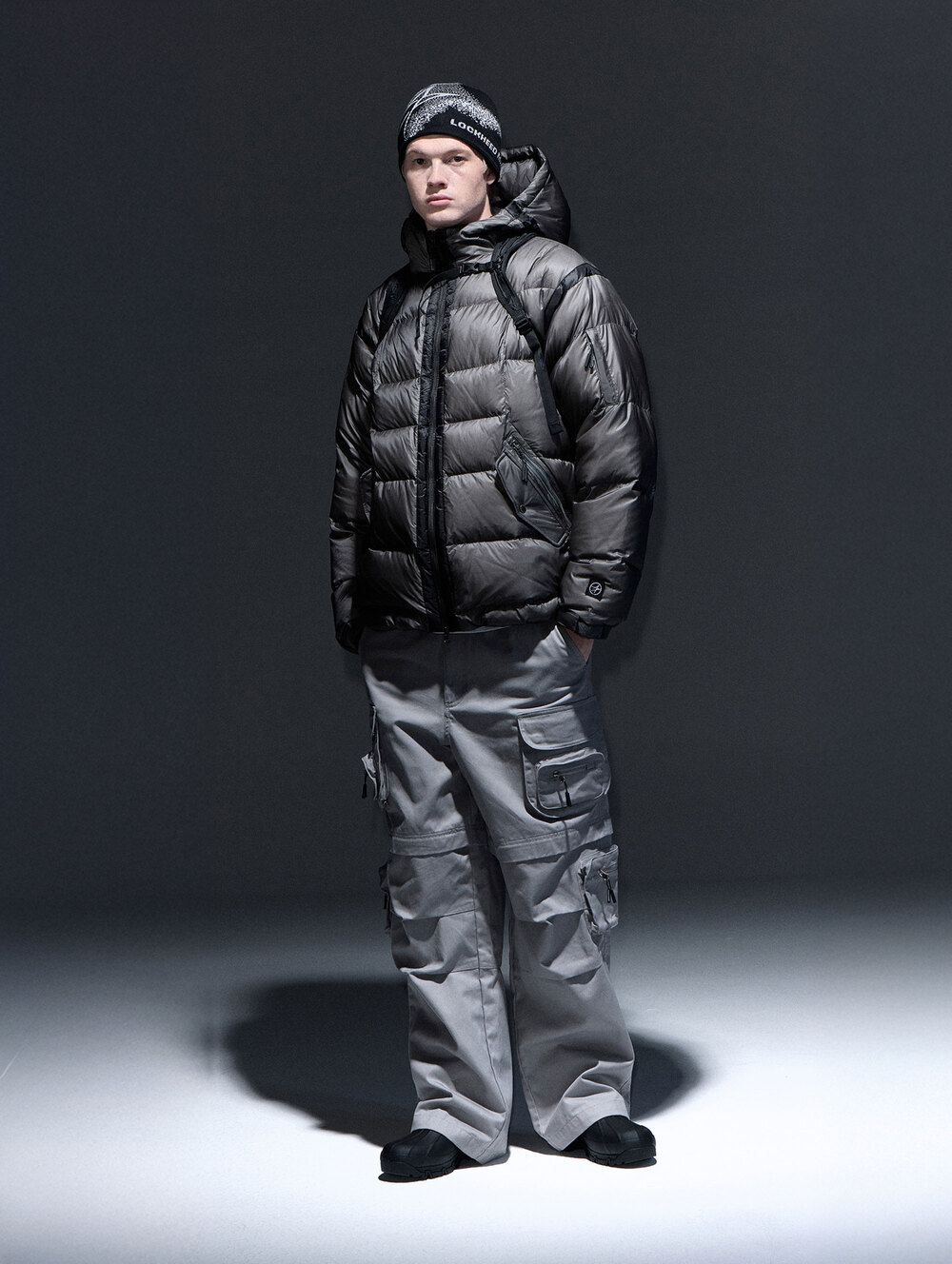 록히드마틴 LM 씬 테크 쉘 구스 다운 점퍼 차콜 | LOCKHEED MARTIN | KREAM