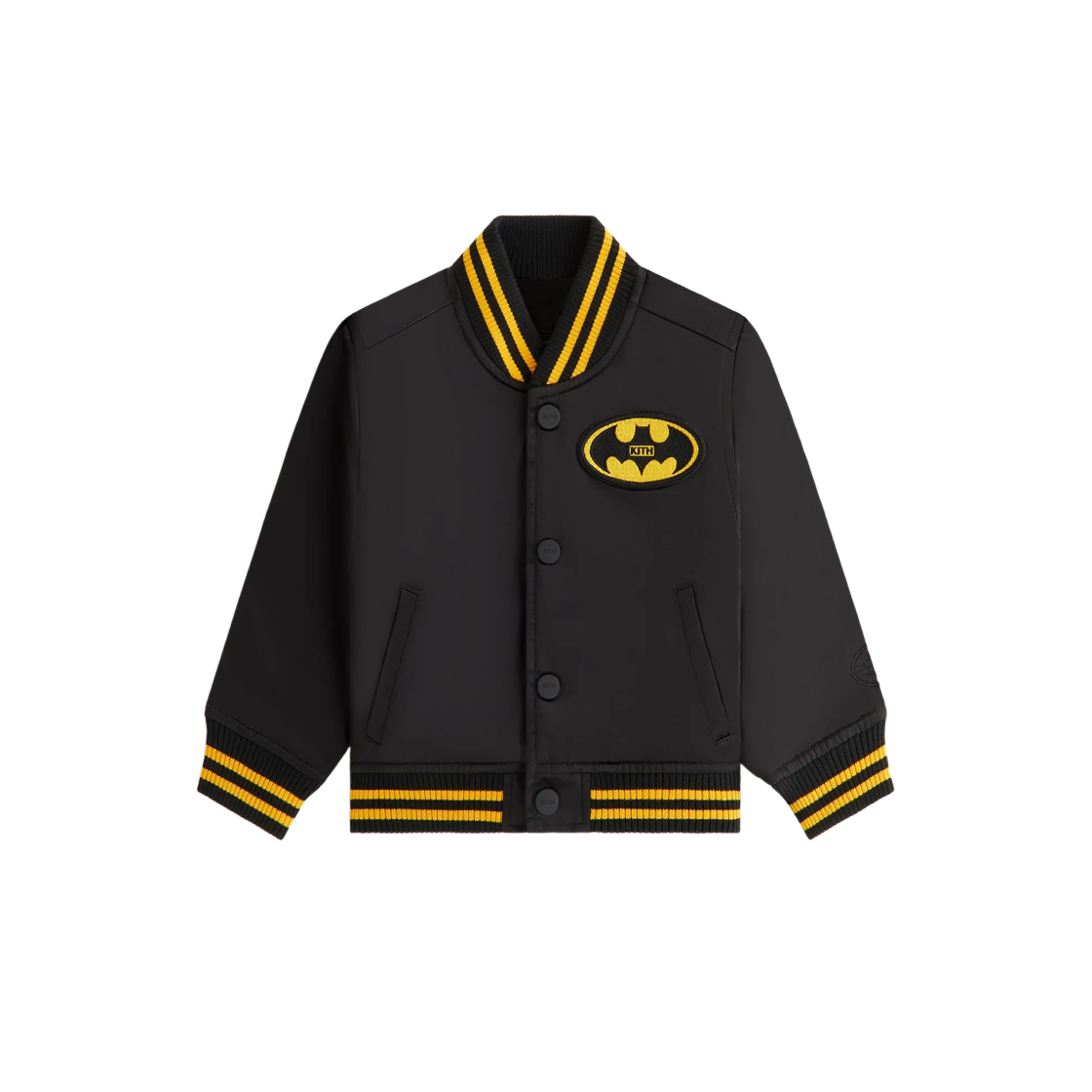 (유아) 키스 x 배트맨 사틴 봄버 자켓 블랙 | Kith | KREAM