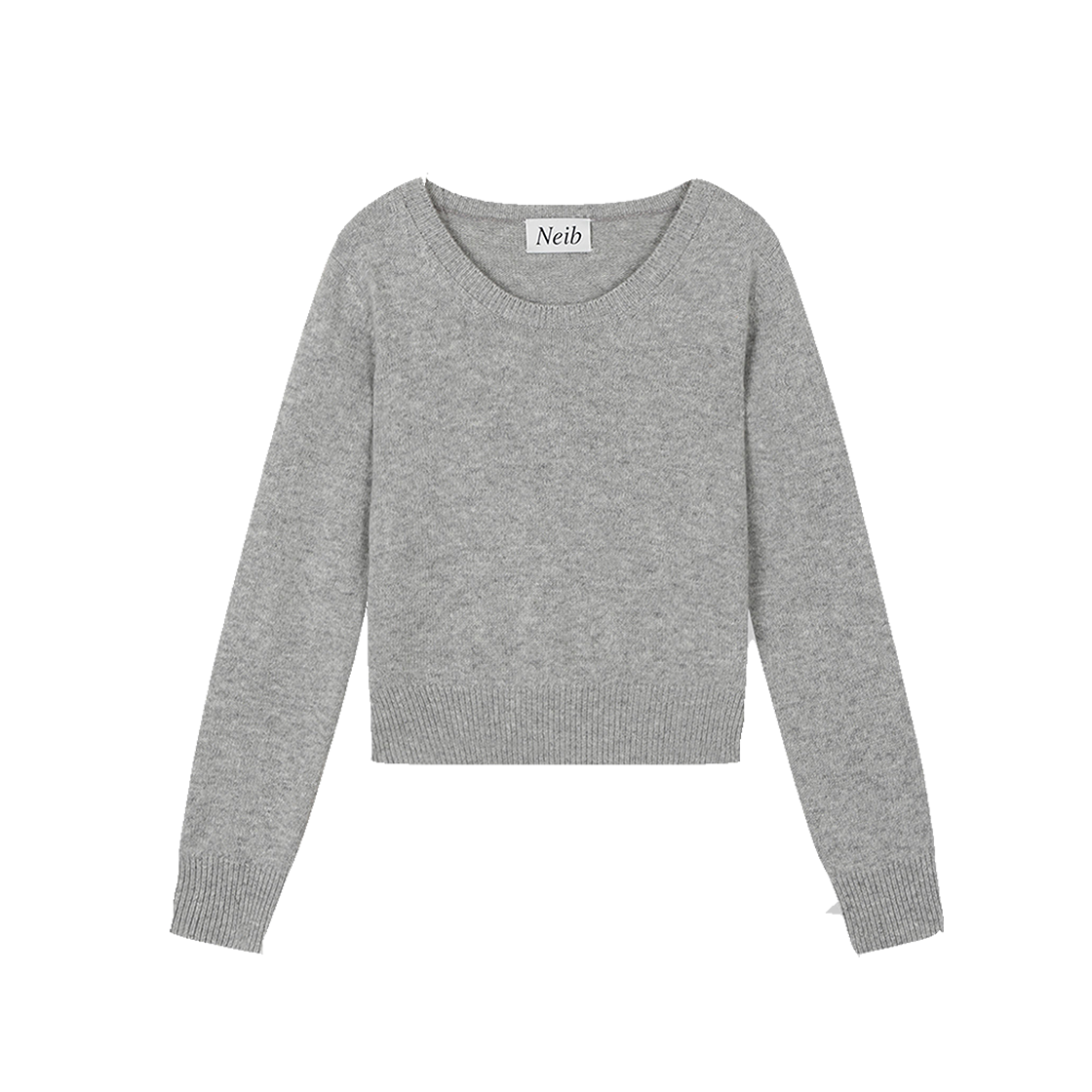 네이비 유넥 캐시미어 풀오버 멜란지그레이 | Neib | KREAM