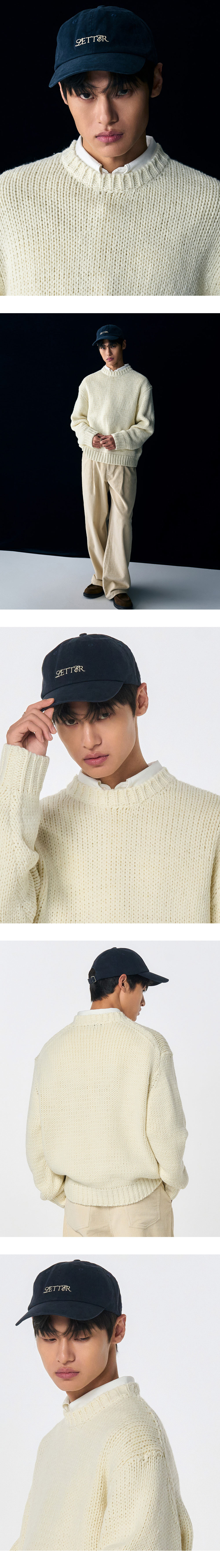 제너럴아이디어 유니섹스 레터 자수 볼캡 네이비 | GENERAL IDEA | KREAM