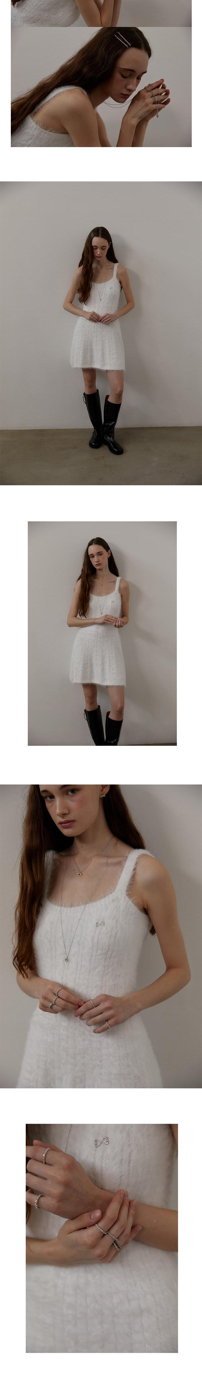 러브미몬스터 미니멀 큐빅 반지 2세트 화이트 | lovememonster | KREAM