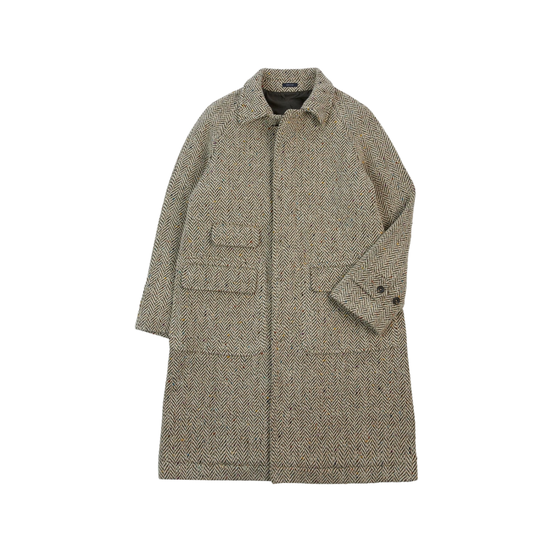 드레익스 해링본 플렉트 울 래글런 코트 토프 | Drake's | KREAM