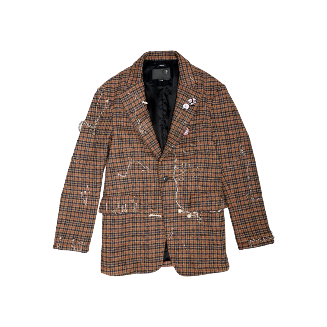 (W) R13 핀쿠션 블레이저 브라운 플레이드 | R13 | KREAM