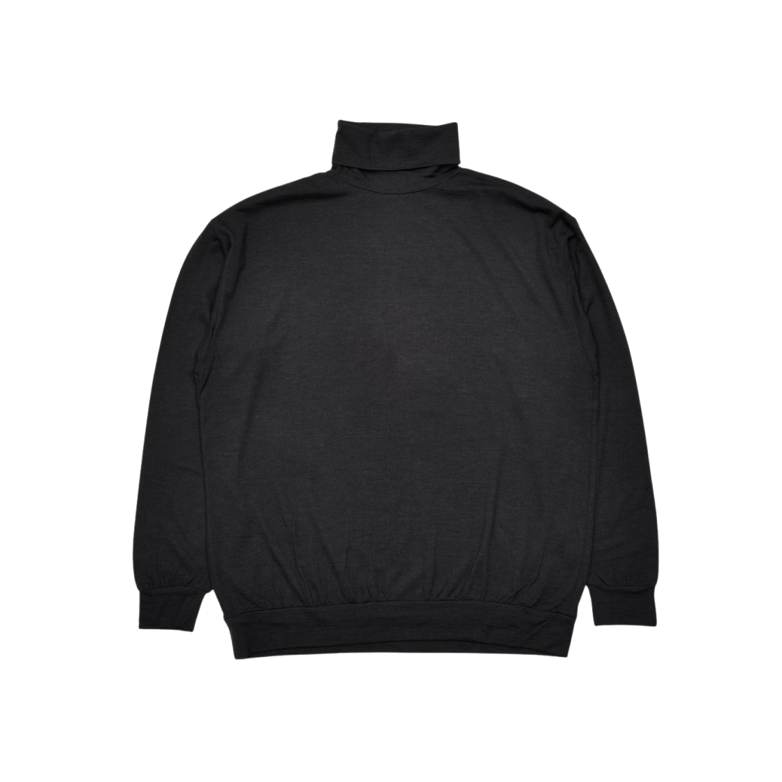 코모리 울 저지 롱슬리브 터틀넥 차콜 - 24AW | Comoli | KREAM