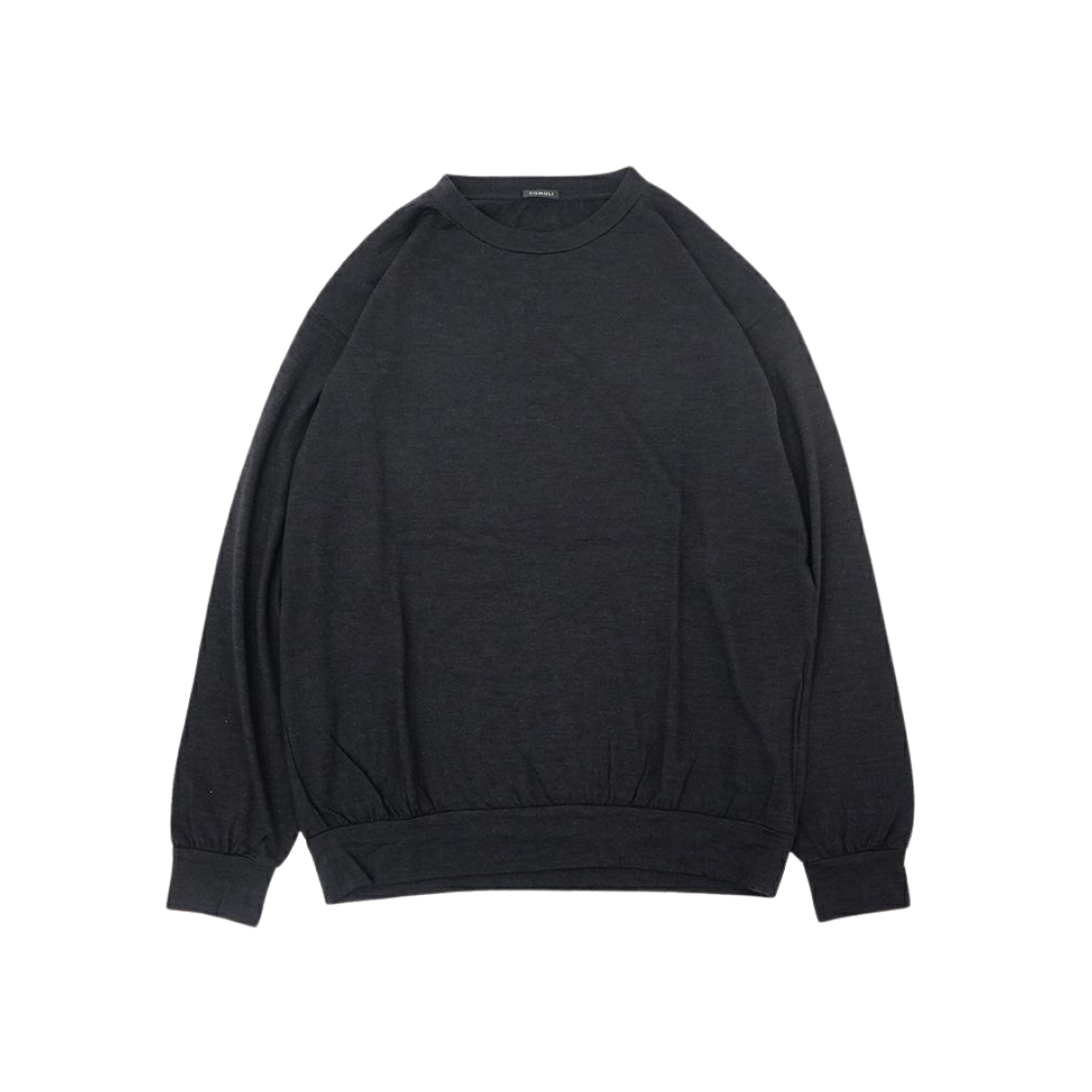 코모리 울 저지 롱슬리브 크루넥 차콜 - 24AW | Comoli | KREAM