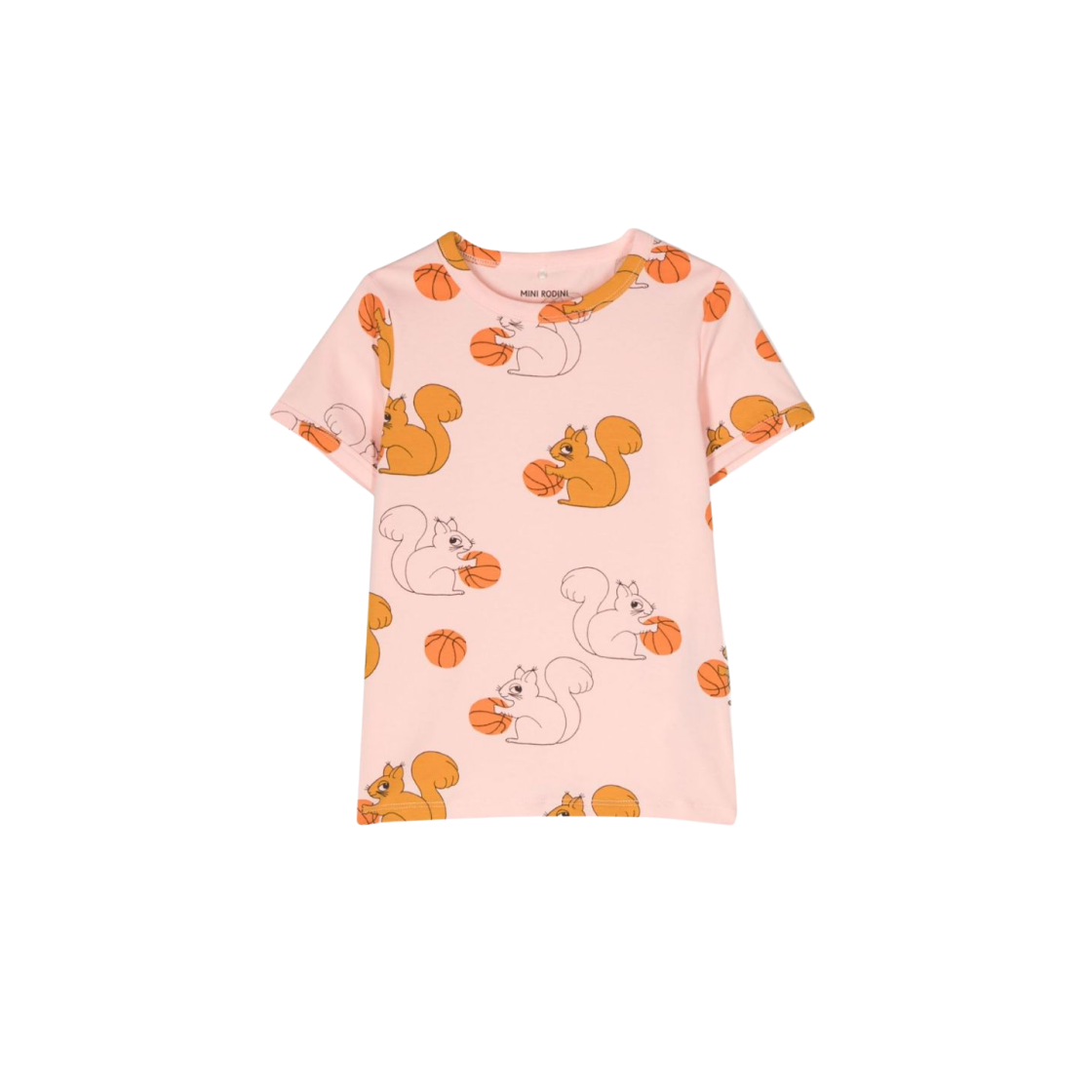 (키즈) 미니 로디니 스쿼럴 AOP 티셔츠 핑크 | Mini Rodini | KREAM