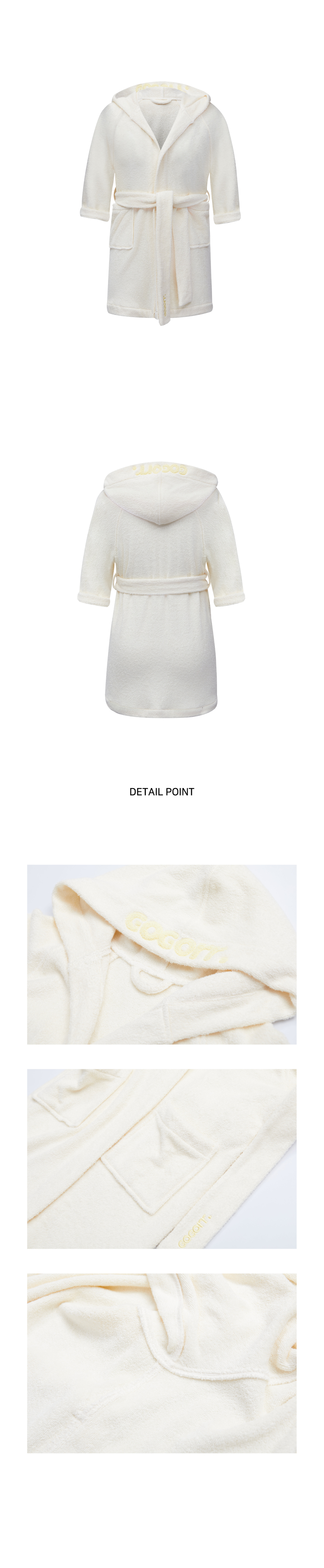 고고르르 새틴 시그니처 키즈 로브 아이보리 | GOGORR | KREAM