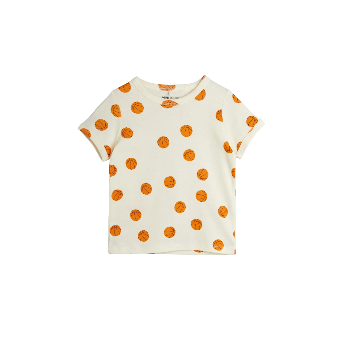 (키즈) 미니 로디니 베스킷볼 AOP 티셔츠 오프 화이트 | Mini Rodini | KREAM