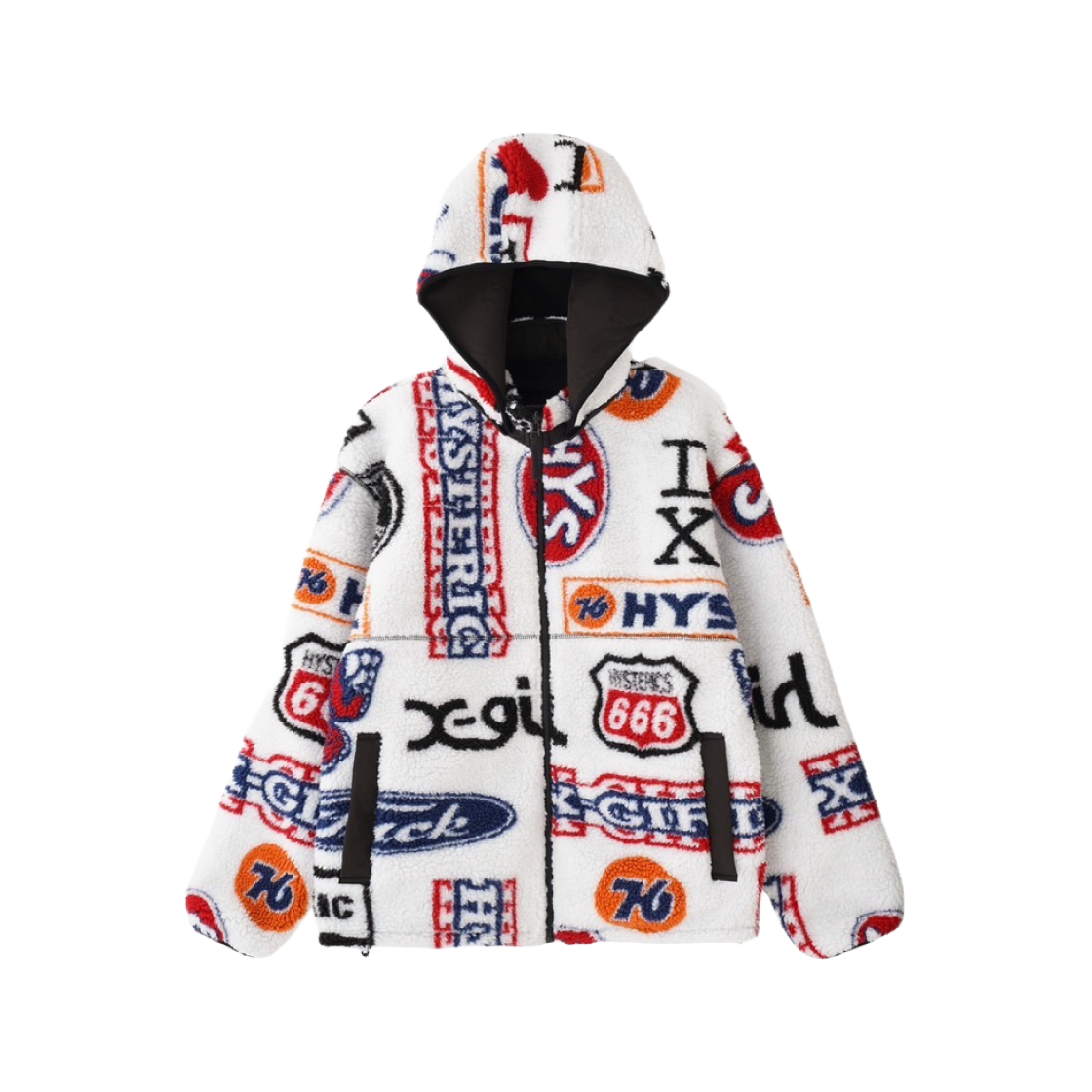 W 히스테릭 글래머 X 엑스걸 리버시블 보아 자켓 화이트 Hysteric Glamour Kream