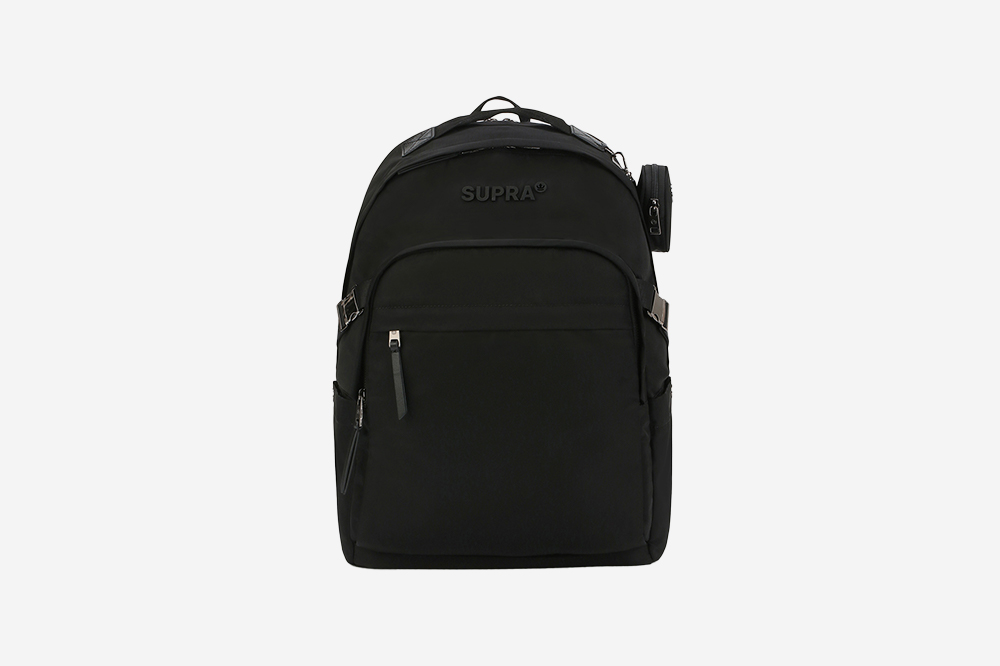 수프라 에센셜 베이직 로고 프리미엄 백팩 블랙 | Supra | KREAM