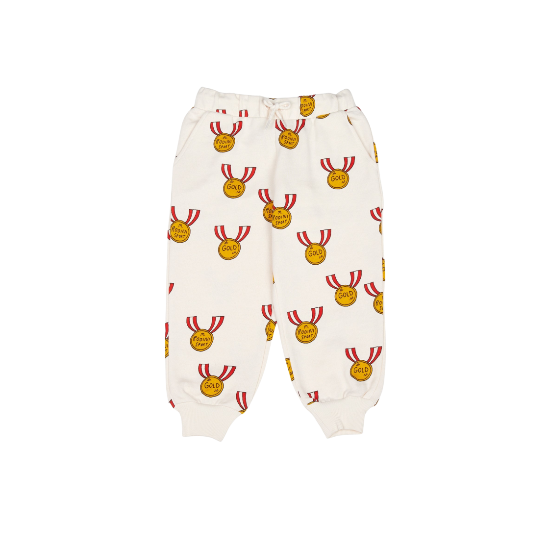 (키즈) 미니 로디니 메달 AOP 스웨트팬츠 그레이 | Mini Rodini | KREAM