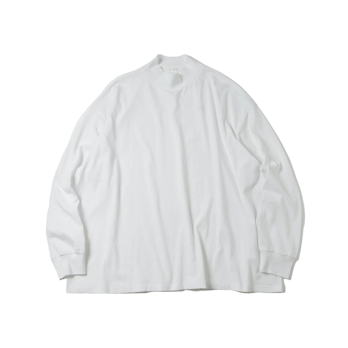 코모리 코튼 저지 목 넥 풀오버 화이트 - 24AW | Comoli | KREAM