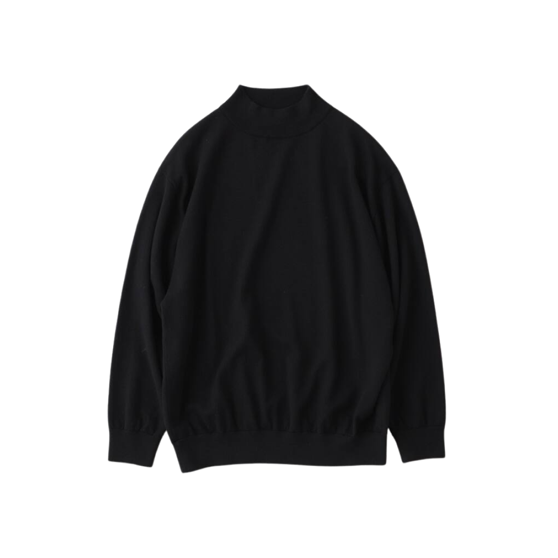 코모리 울 목 넥 니트 블랙 - 24AW | Comoli | KREAM