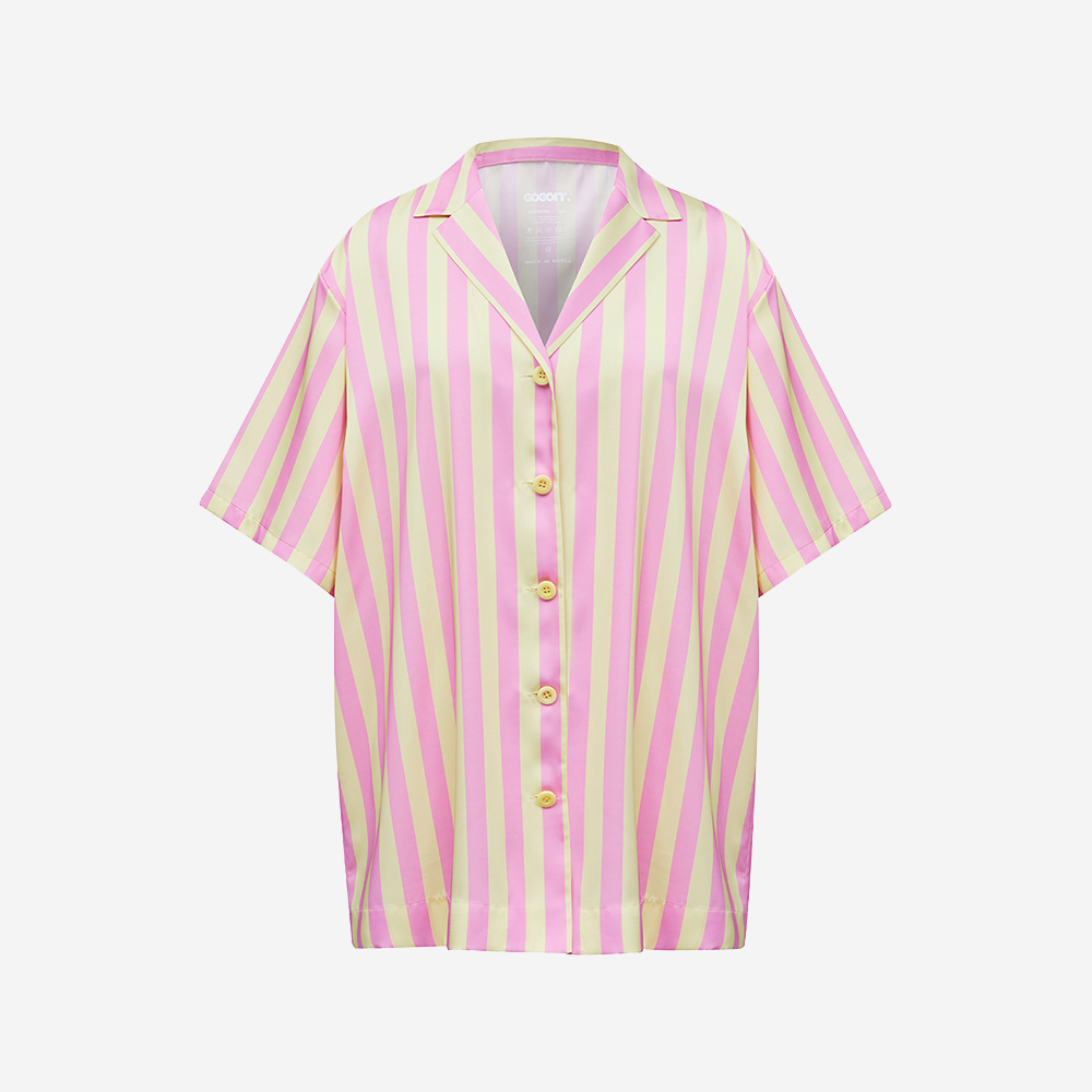 고고르르 새틴 시그니처 숏 탑 스트라이프 | GOGORR | KREAM