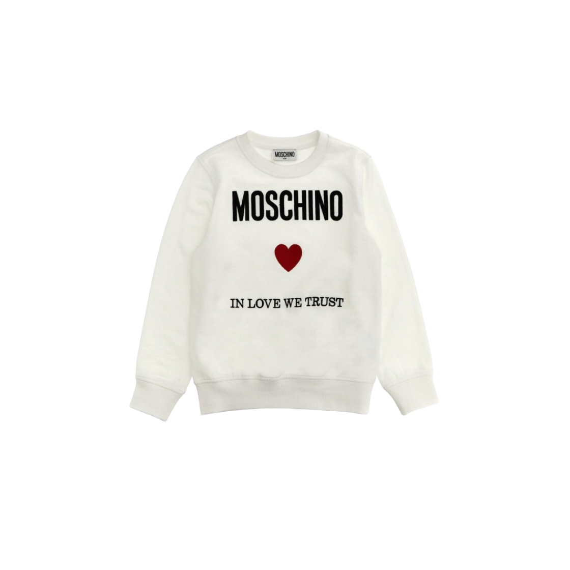 (키즈) 모스키노 로고 스웨트셔츠 화이트 | Moschino | KREAM