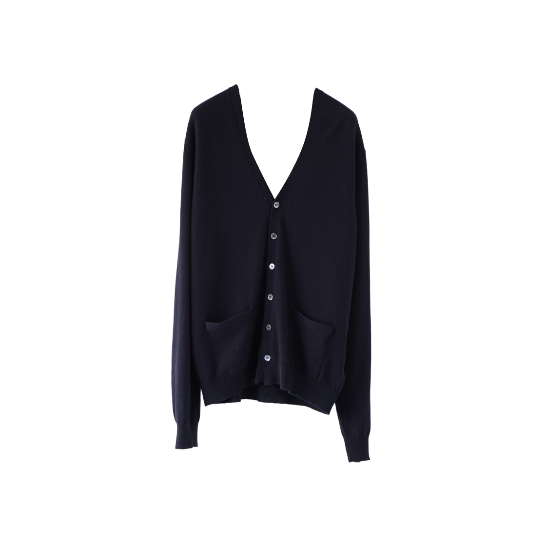 코모리 x 스캇 앤 차터스 브이넥 가디건 네이비 - 24AW | Comoli | KREAM