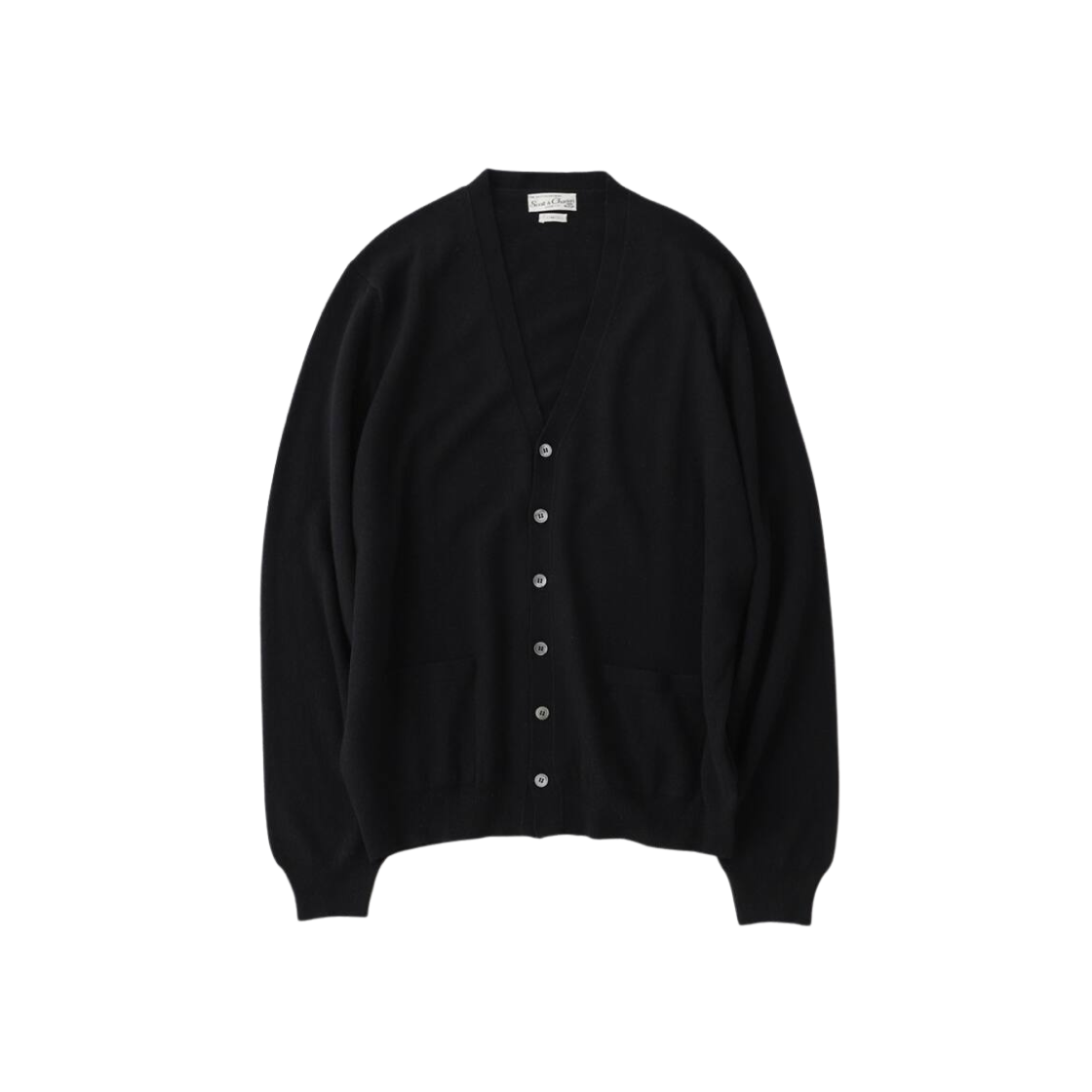 코모리 x 스캇 앤 차터스 브이넥 가디건 블랙 - 24AW | Comoli | KREAM