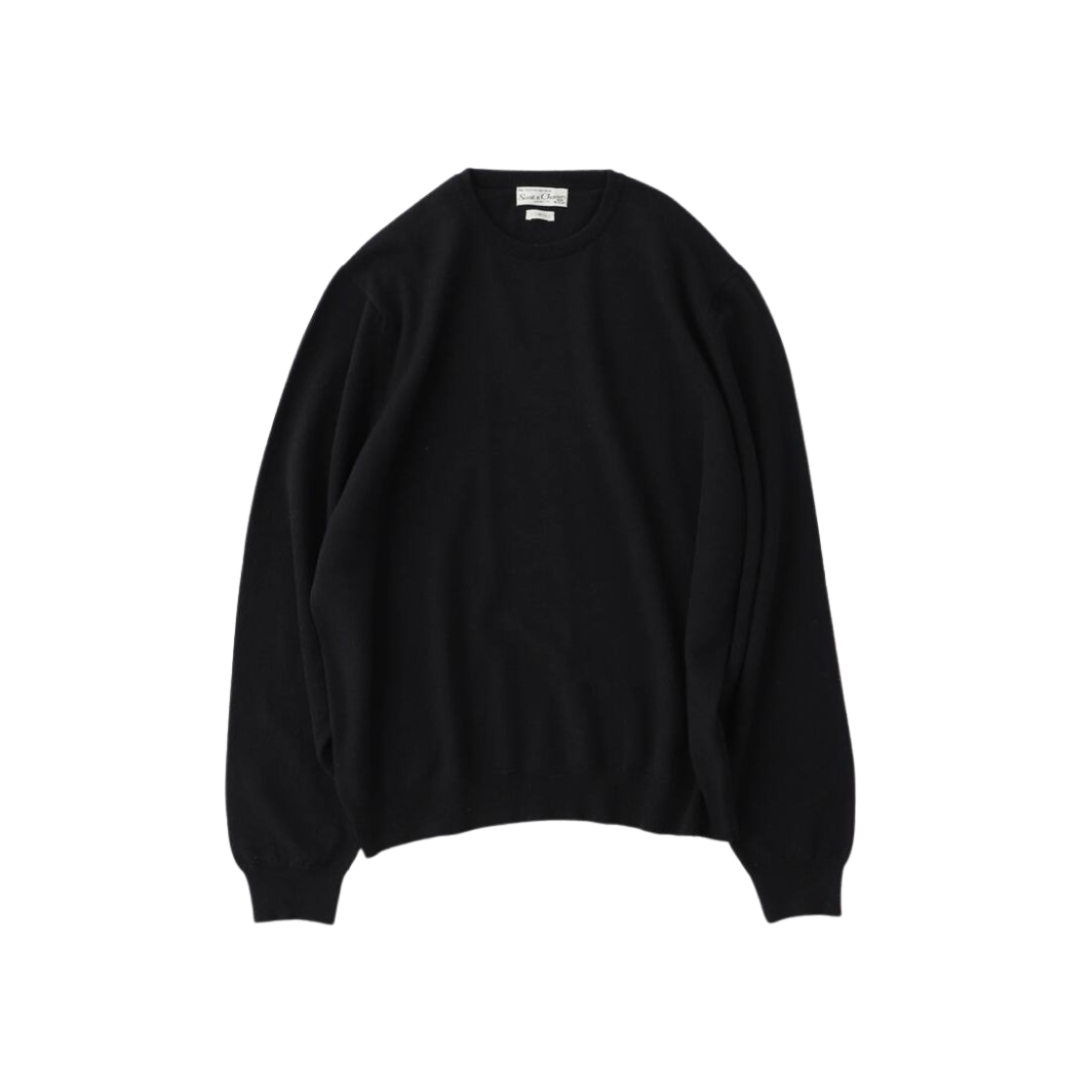 코모리 x 스캇 앤 차터스 크루넥 니트 블랙 - 24AW | Comoli | KREAM