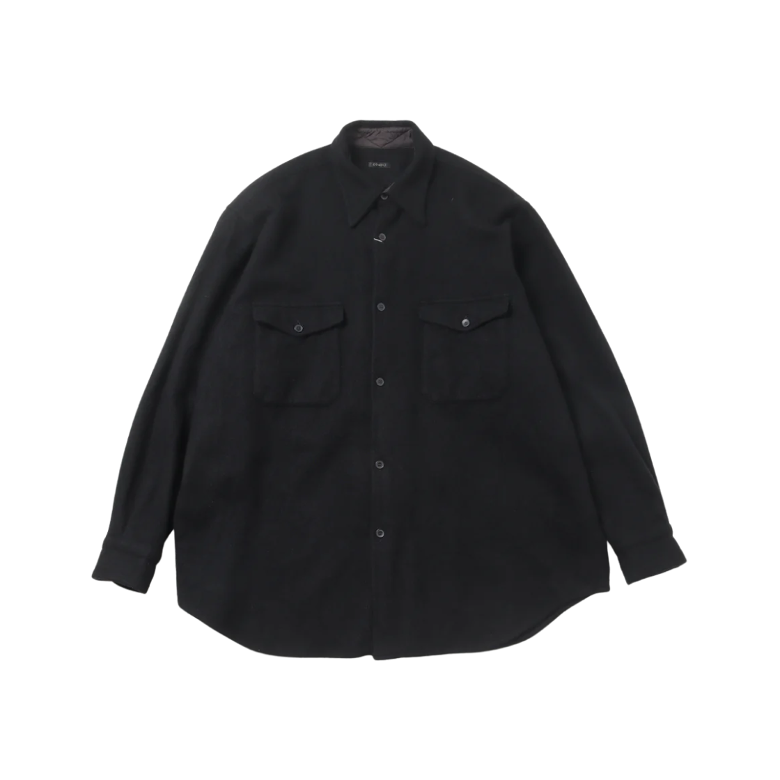 코모리 울 캐시미어 C.P.O 셔츠 블랙 - 24AW | Comoli | KREAM