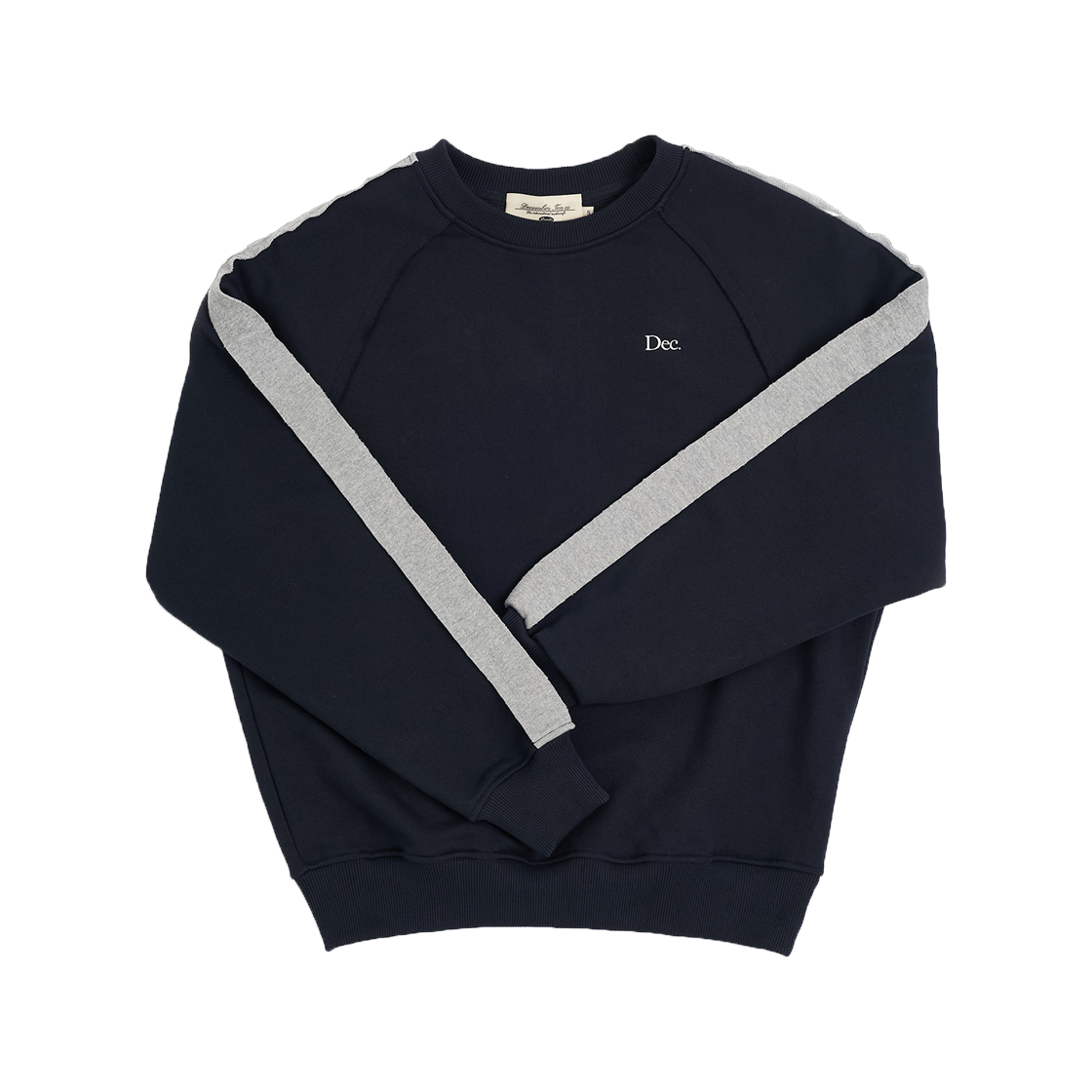 디셈버텐 라글란 페널 스웻셔츠 다크네이비 | December Ten | KREAM