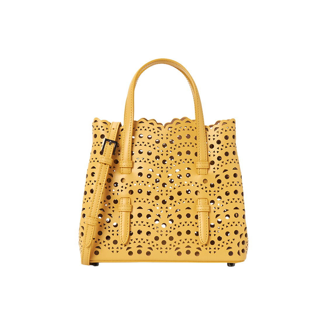 알라이아 비엔 웨이브 럭스 카프스킨 미나 20 백 옐로우 | Alaia | KREAM