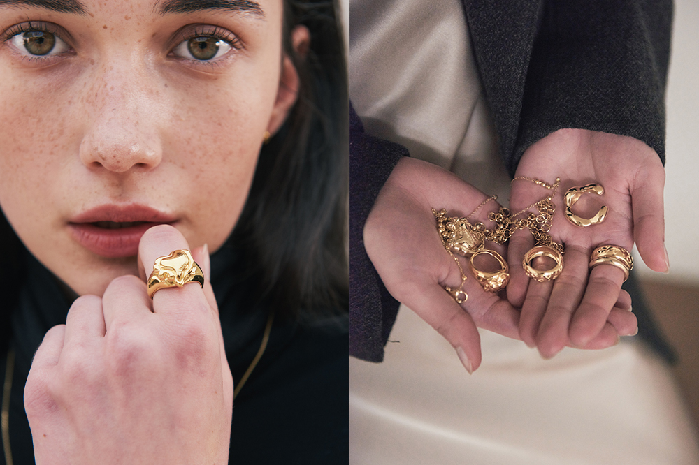 써드무브먼트 웨이브 뱅글 골드 사이즈 2 | Third movement | KREAM