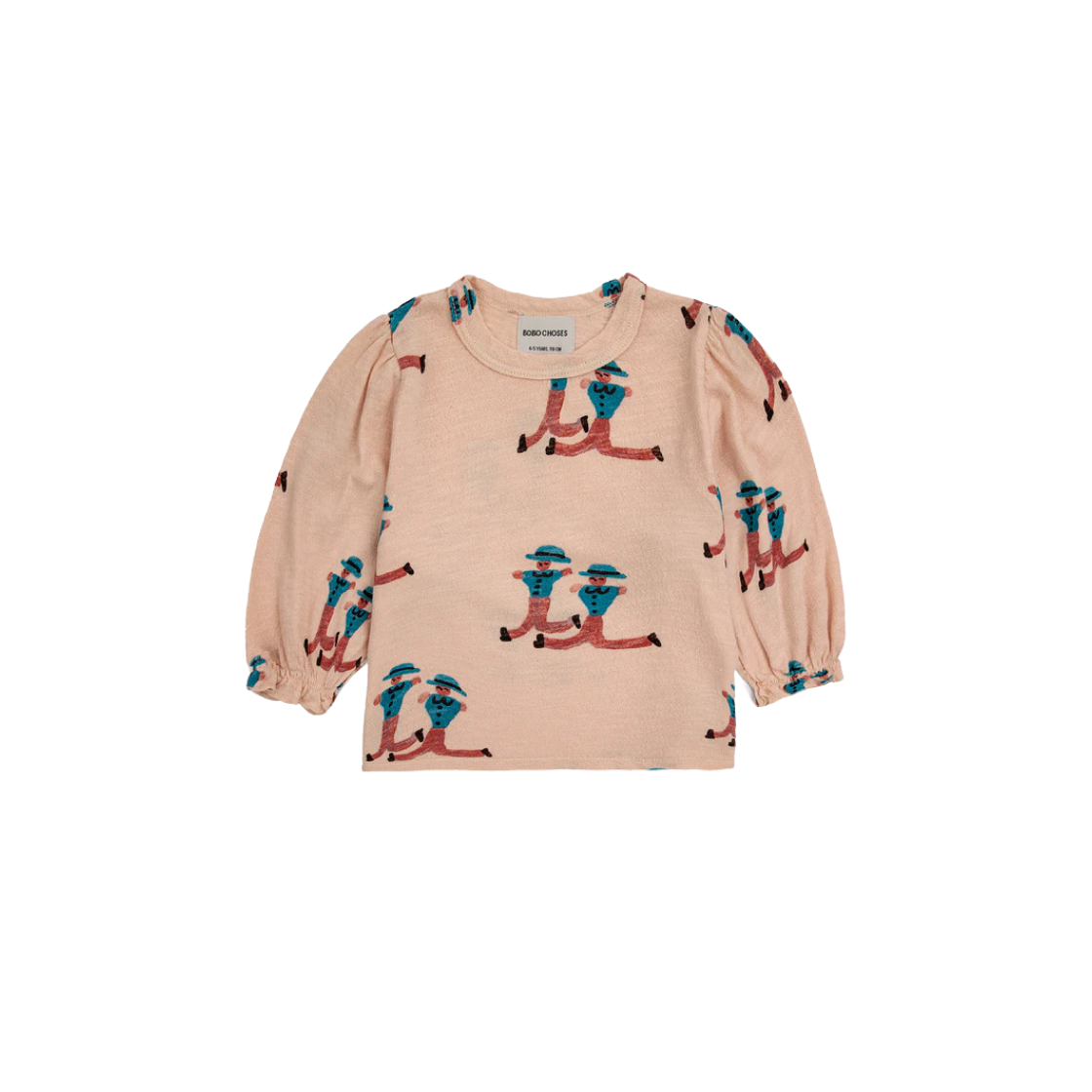 (키즈) 보보쇼즈 댄싱 자이언츠 올 오버 티셔츠 핑크 | Bobo Choses | KREAM