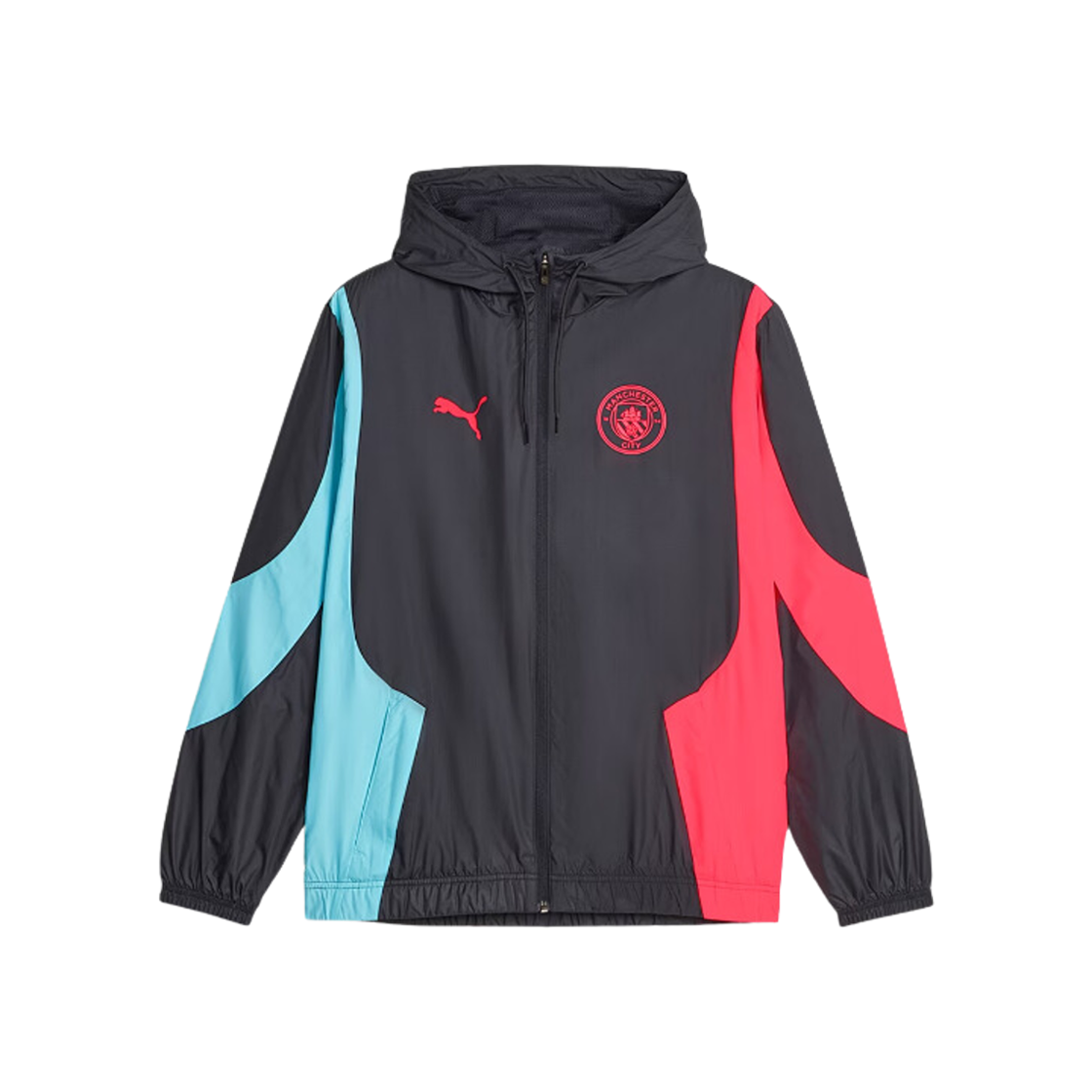 푸마 맨체스터 시티 프리매치 우븐 앤섬 자켓 다크 네이비 히어로 블루 | Puma | KREAM