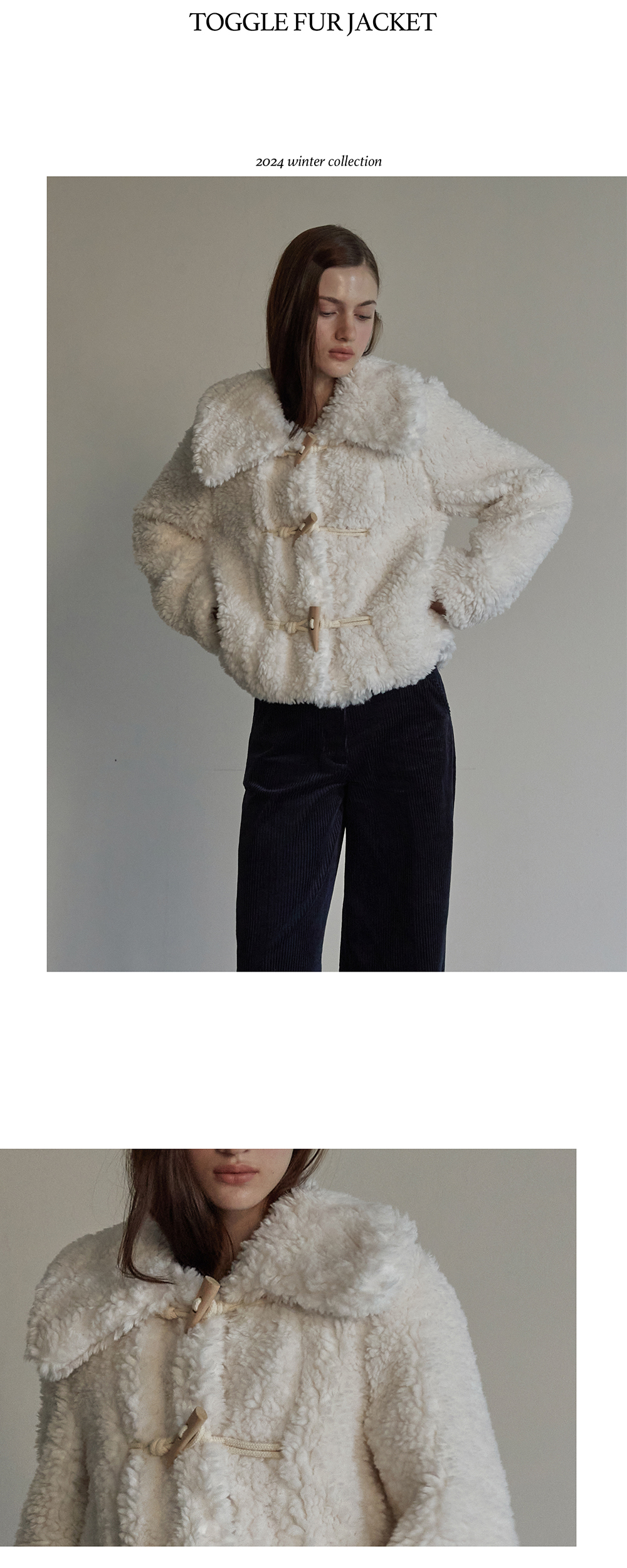 비뮤즈맨션 토글퍼 자켓 아이보리 | BEMUSE MANSION | KREAM