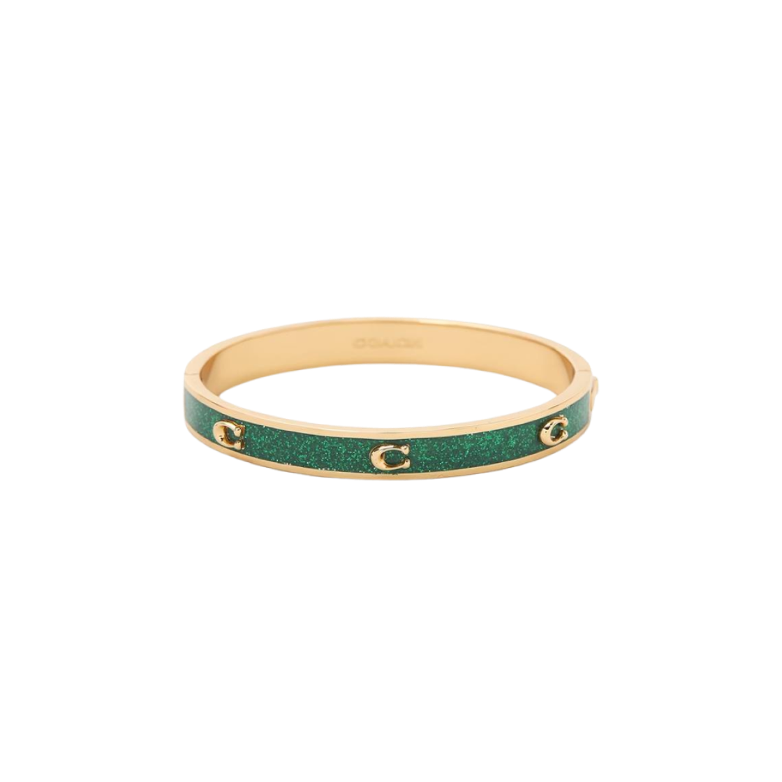 (W) 코치 시그니처 C 글리터 뱅글 골드 그린 | Coach | KREAM