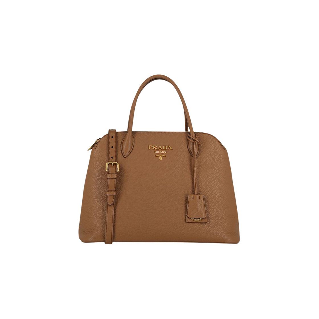 프라다 다이노 레더 핸드백 카라멜 | Prada | KREAM