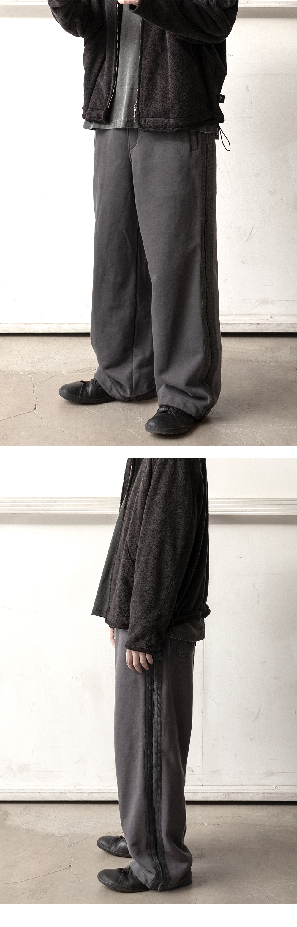 고낙 워시드 트랙 스웨트팬츠 그레이 퍼플 | Gonak | KREAM