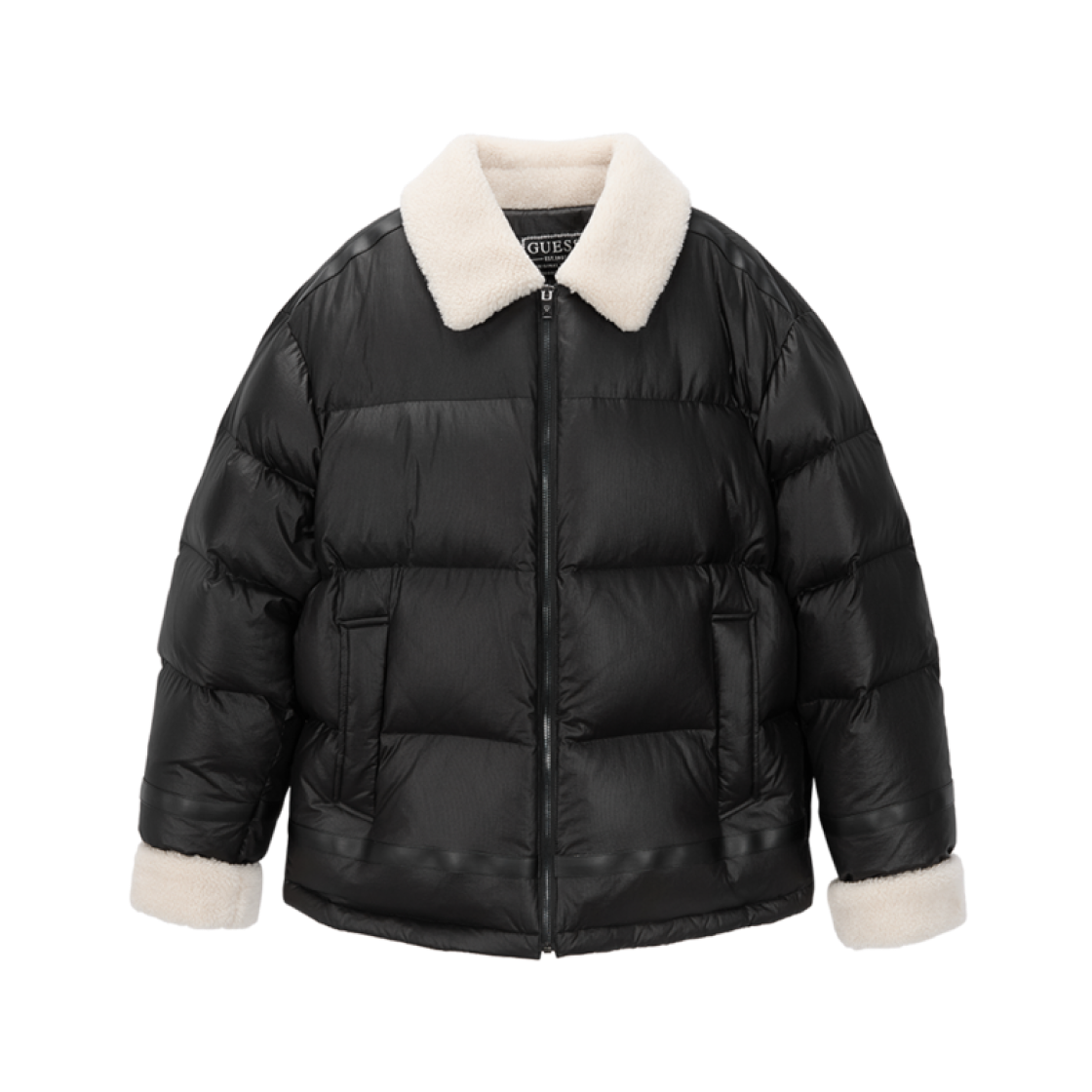 (W) 게스 보아 믹스 다운 점퍼 블랙 | GUESS | KREAM