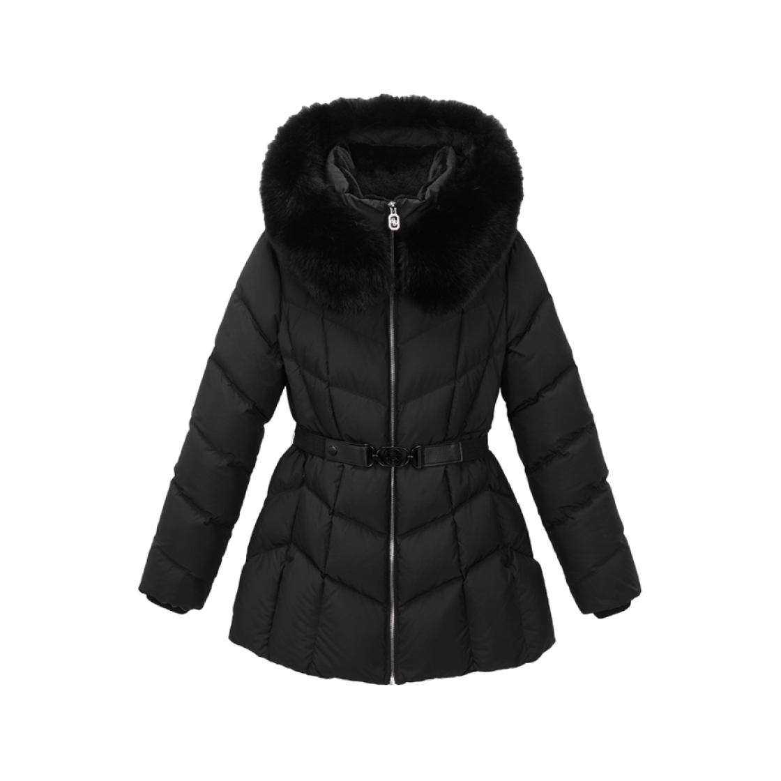 (W) 게스 폭스 퍼 글램 다운 블랙 | GUESS | KREAM