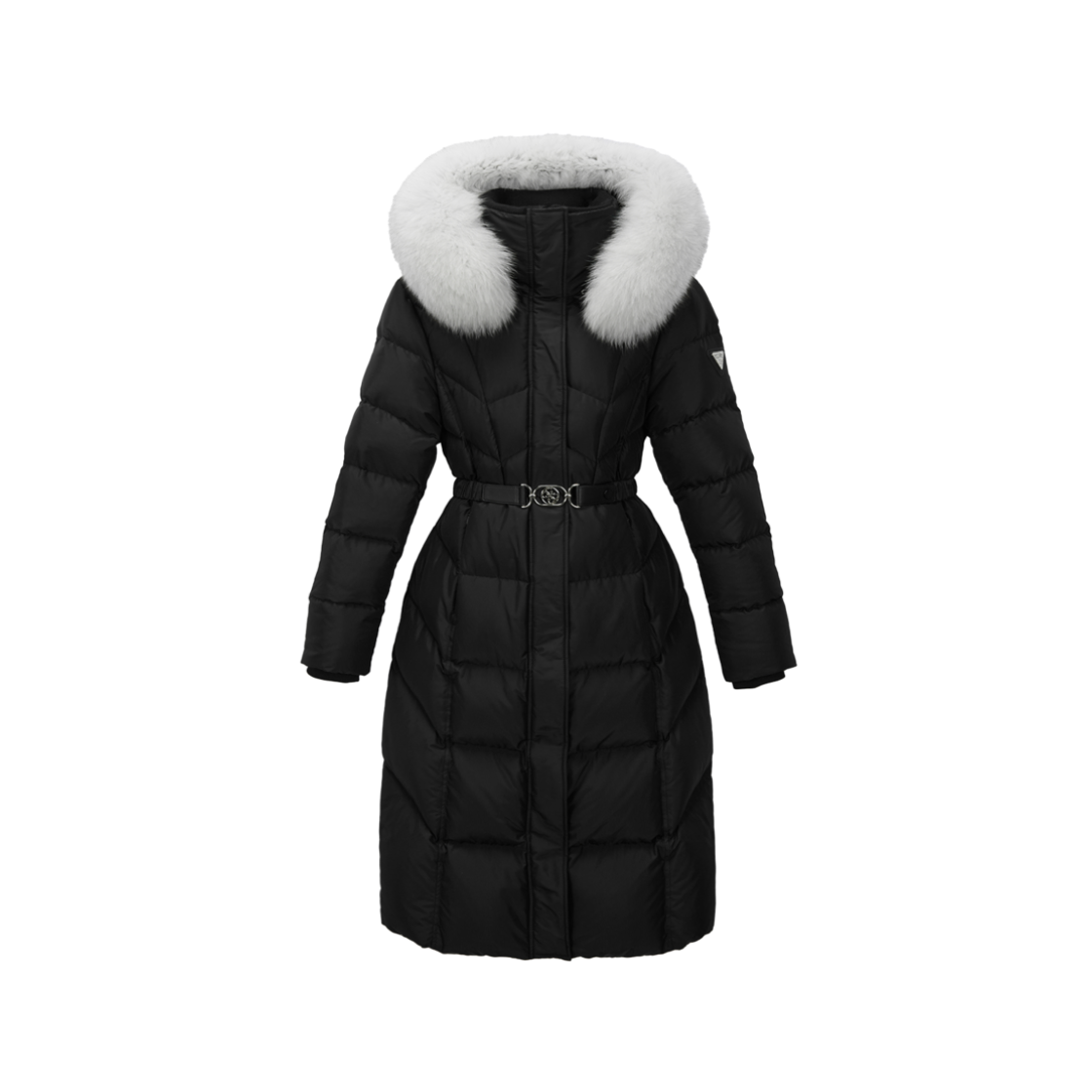 (W) 게스 폭스 퍼 롱 다운 블랙 | GUESS | KREAM