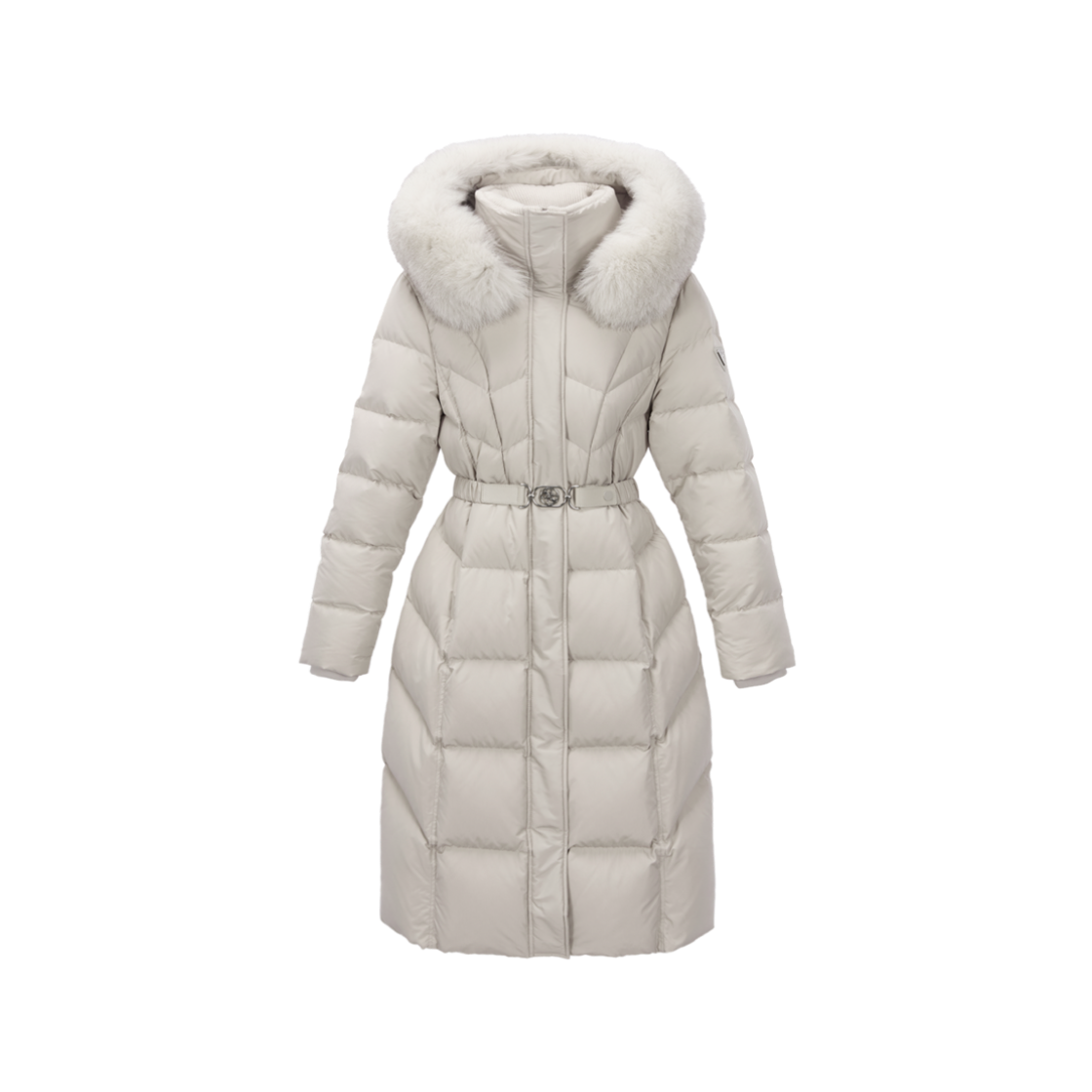 (W) 게스 폭스 퍼 롱 다운 베이지 | GUESS | KREAM