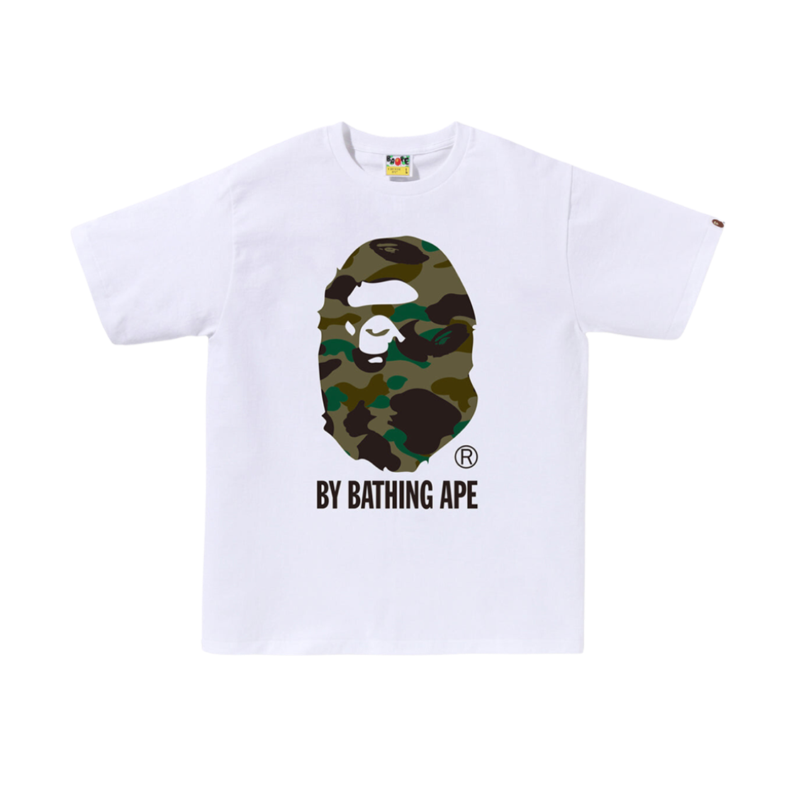 베이프 퍼스트 카모 바이 베이싱 에이프 티셔츠 화이트 그린 | BAPE | KREAM