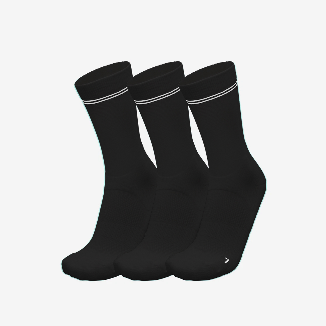 삭스업 컴프레션 러닝 크루삭스 블랙 (3 pack) | Socks Up | KREAM
