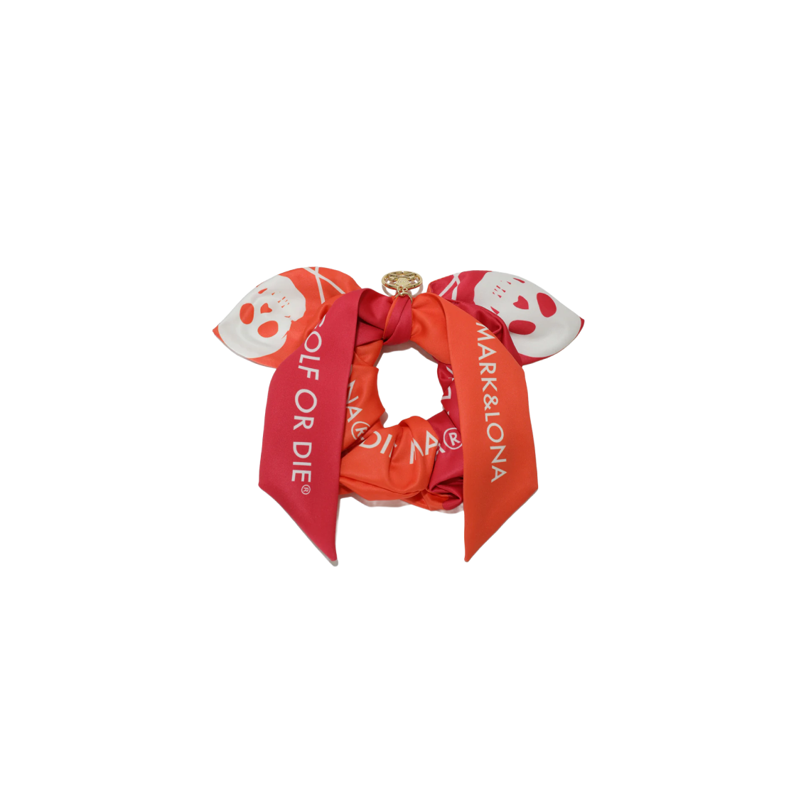(W) 마크 앤 로나 리본 로고 포인트 헤어 밴드 핑크 오렌지 | Mark & Lona | KREAM
