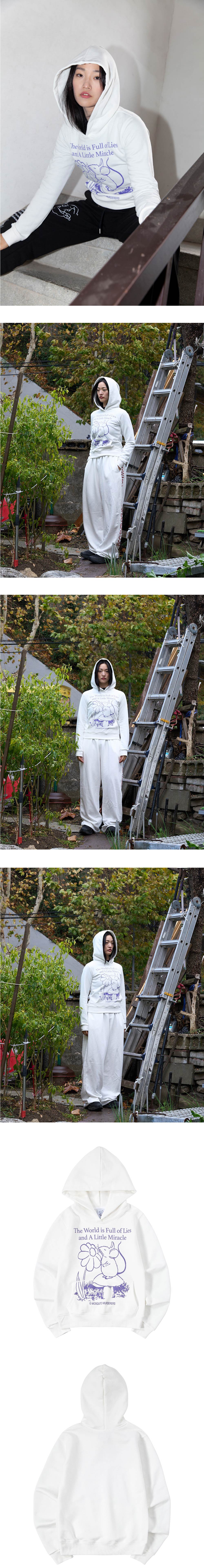 모스키토 머더러스 더 월드 이즈 풀 오브 라이즈 앤드 어 리틀 미라클 미니 후드 | Mosquito Murderers | KREAM