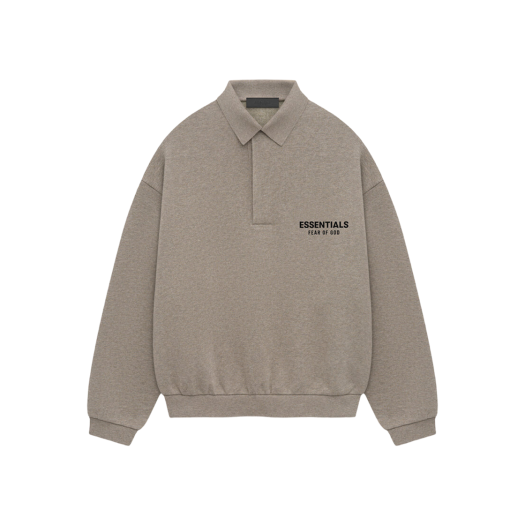 에센셜 플리스 폴로 스웨트셔츠 라이트 헤더 그레이 - 24FW | Essentials | KREAM