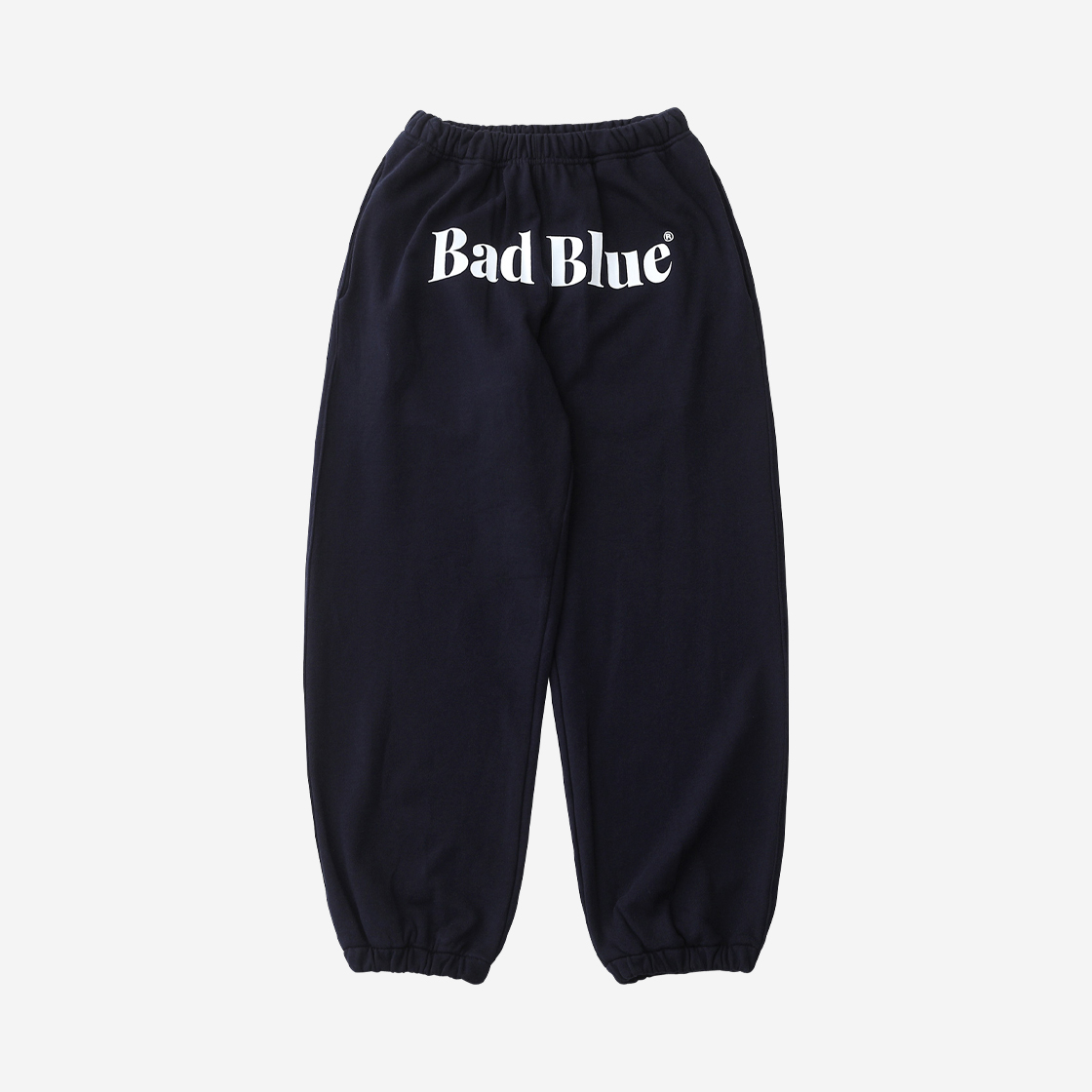 배드블루 로고 스웻 팬츠 네이비 | BadBlue | KREAM