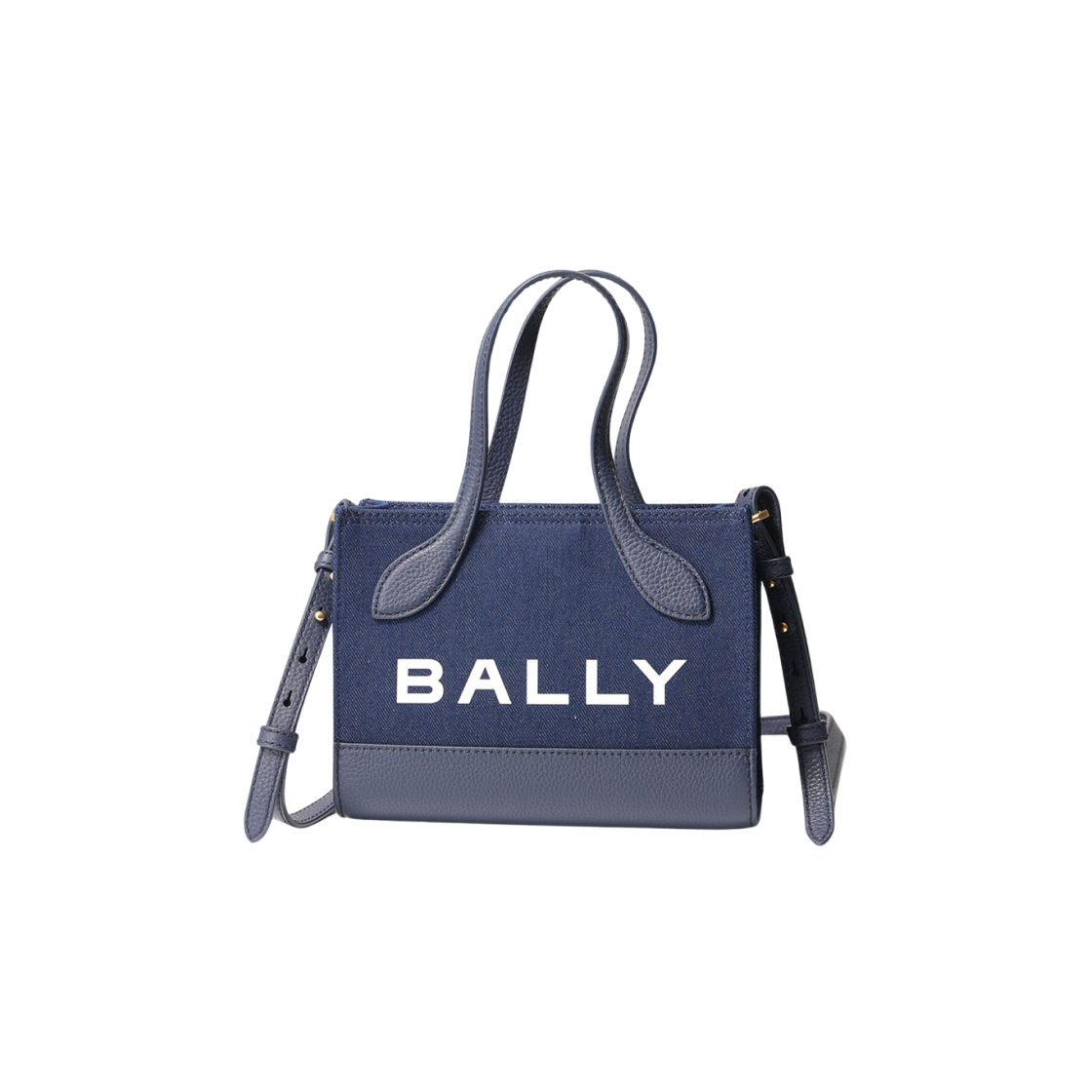 발리 바 데님 레더 미니백 네이비 | Bally | KREAM