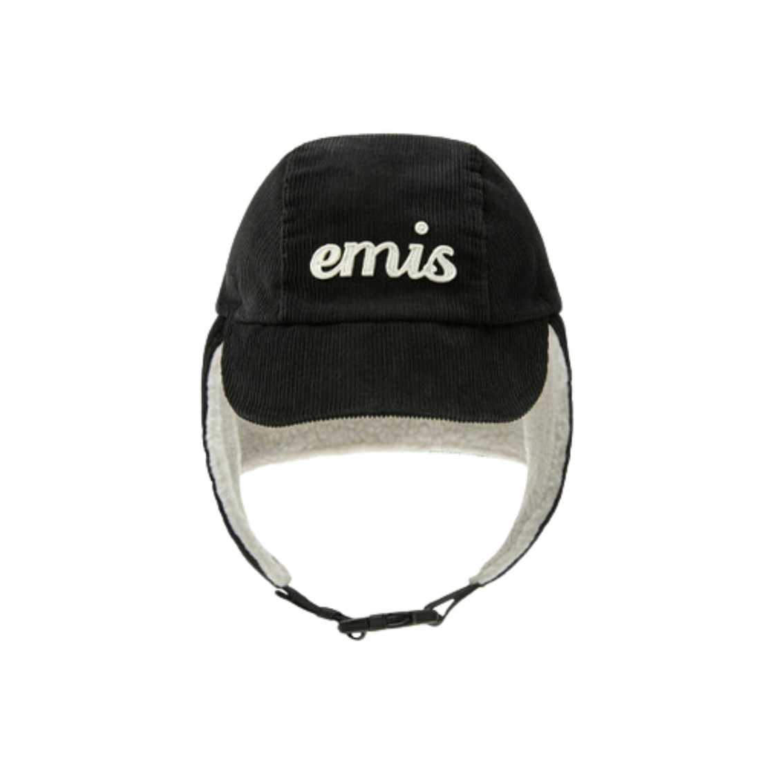 이미스 아플리케 코듀로이 이어머프 캡 블랙 | Emis | KREAM