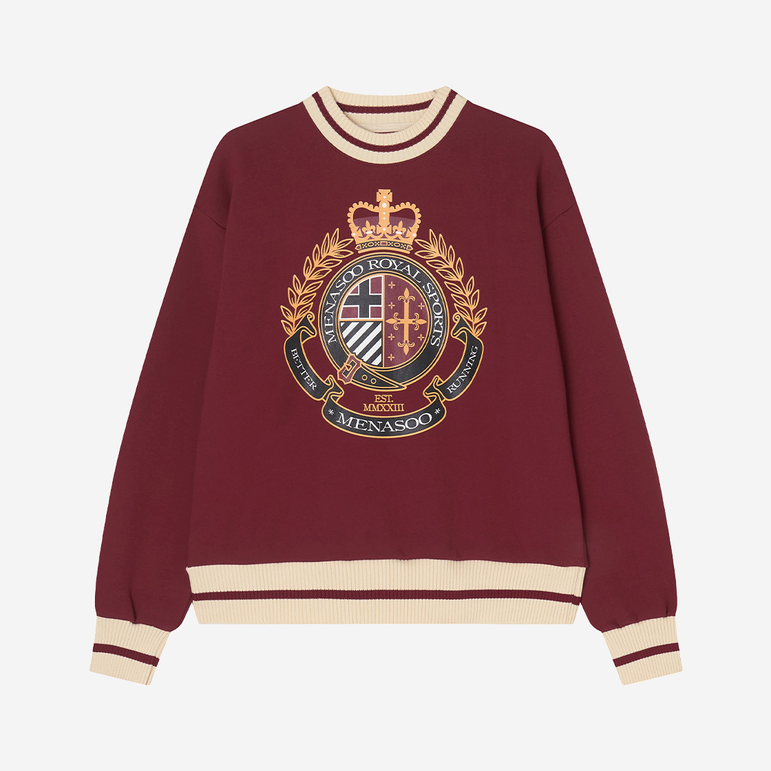 미나수 헤리티지 헤비 스웨트셔츠 레드 | MENASOO | KREAM