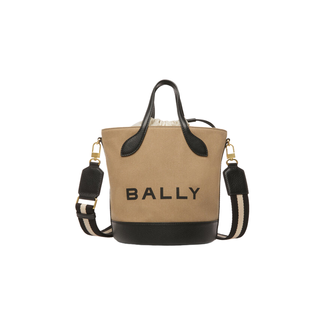 발리 8 아워 패브릭 버킷백 샌드 블랙 | Bally | KREAM