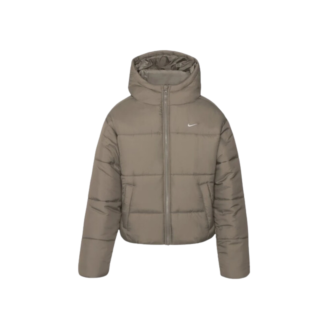 (W) 나이키 NSW 써마핏 클래식 퍼퍼 루즈 후드 자켓 라이트 아미 화이트 - US/EU | Nike | KREAM