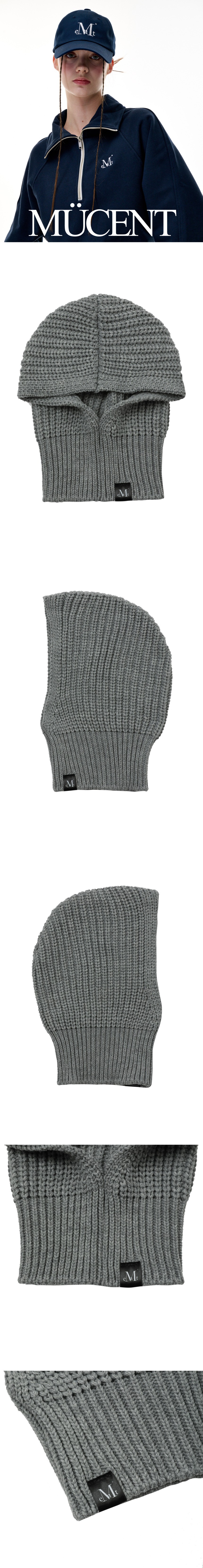무센트 시그니처 니트 바라클라바 그레이 | MUCENT | KREAM